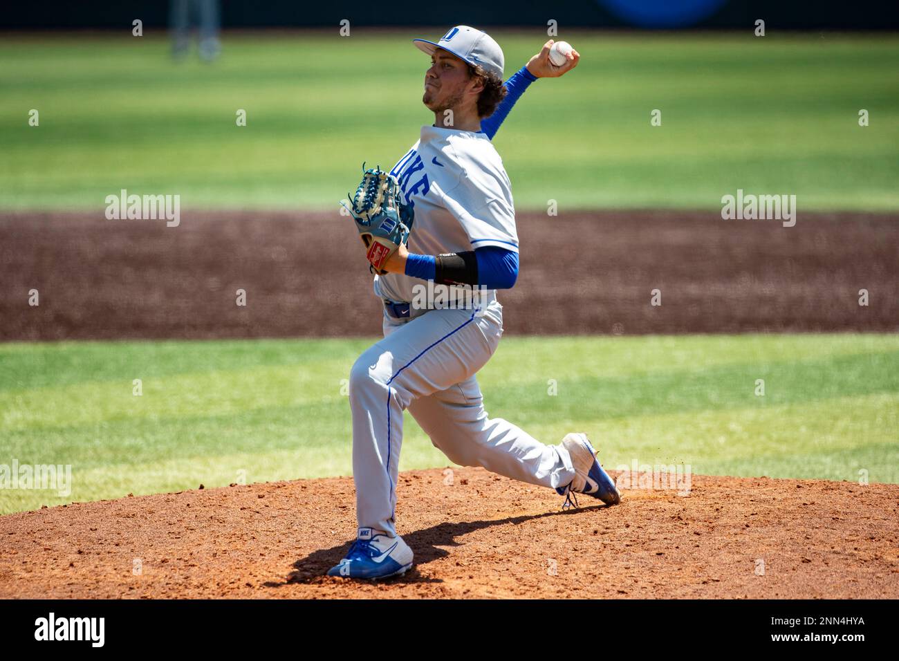 Duke Blue Devils pitcher Jimmy Loper (6) delivers a pitch to the plate ...