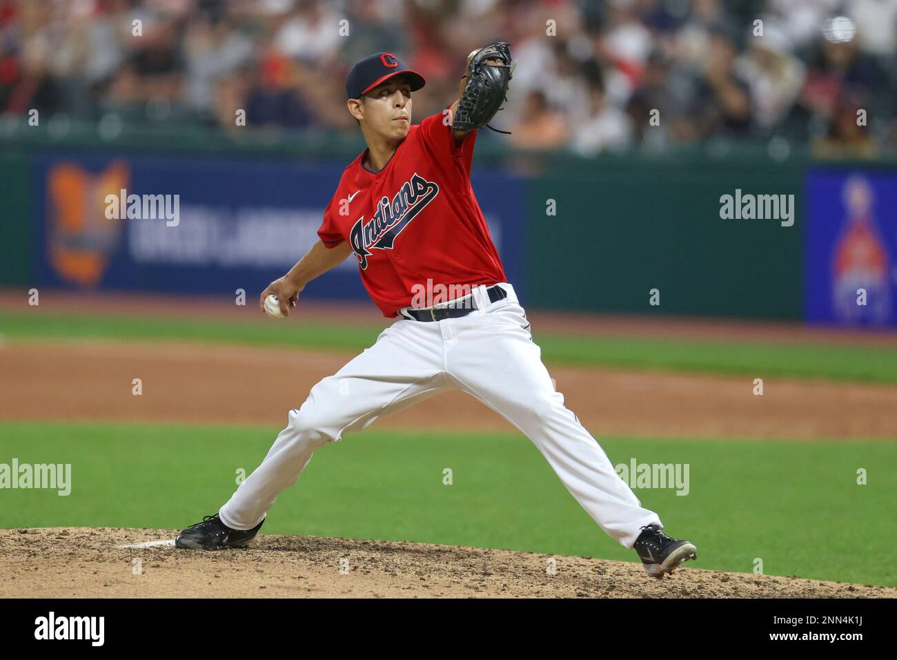 CLEVELAND, OH - JULY 01: Cleveland Indians pitcher Justin Garza (63 ...