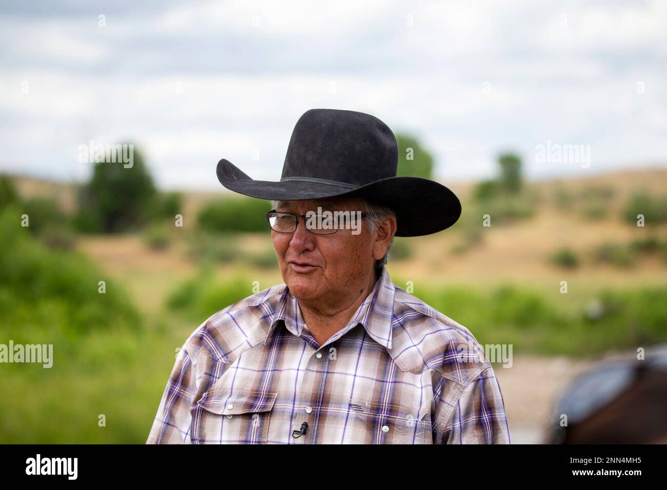 Jimmy Real Bird, organizer of the annual reenactment of the Battle of ...