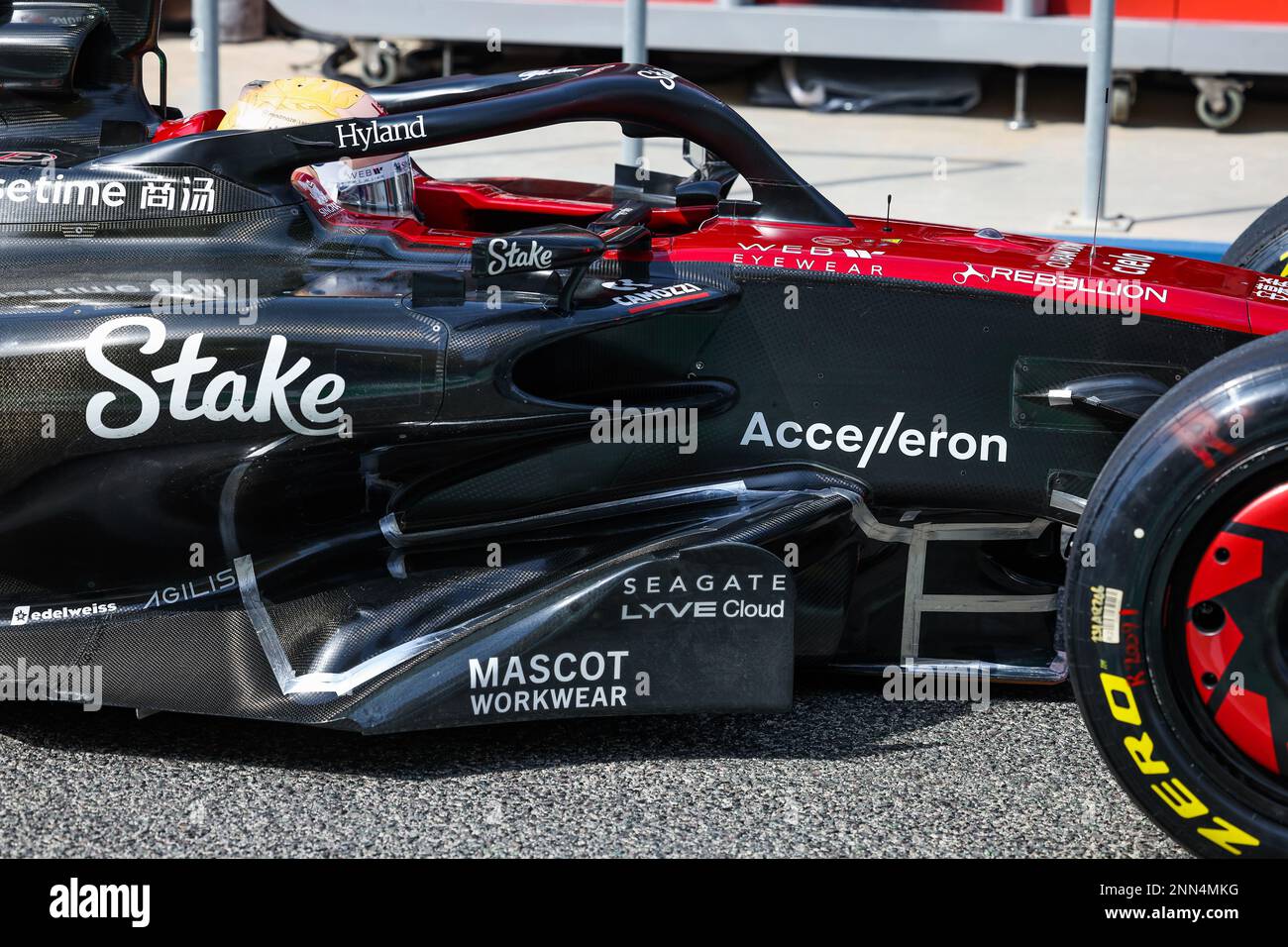Alfa Romeo F1 Team Stake C43, mechanical detail of the floor, sidepod ...