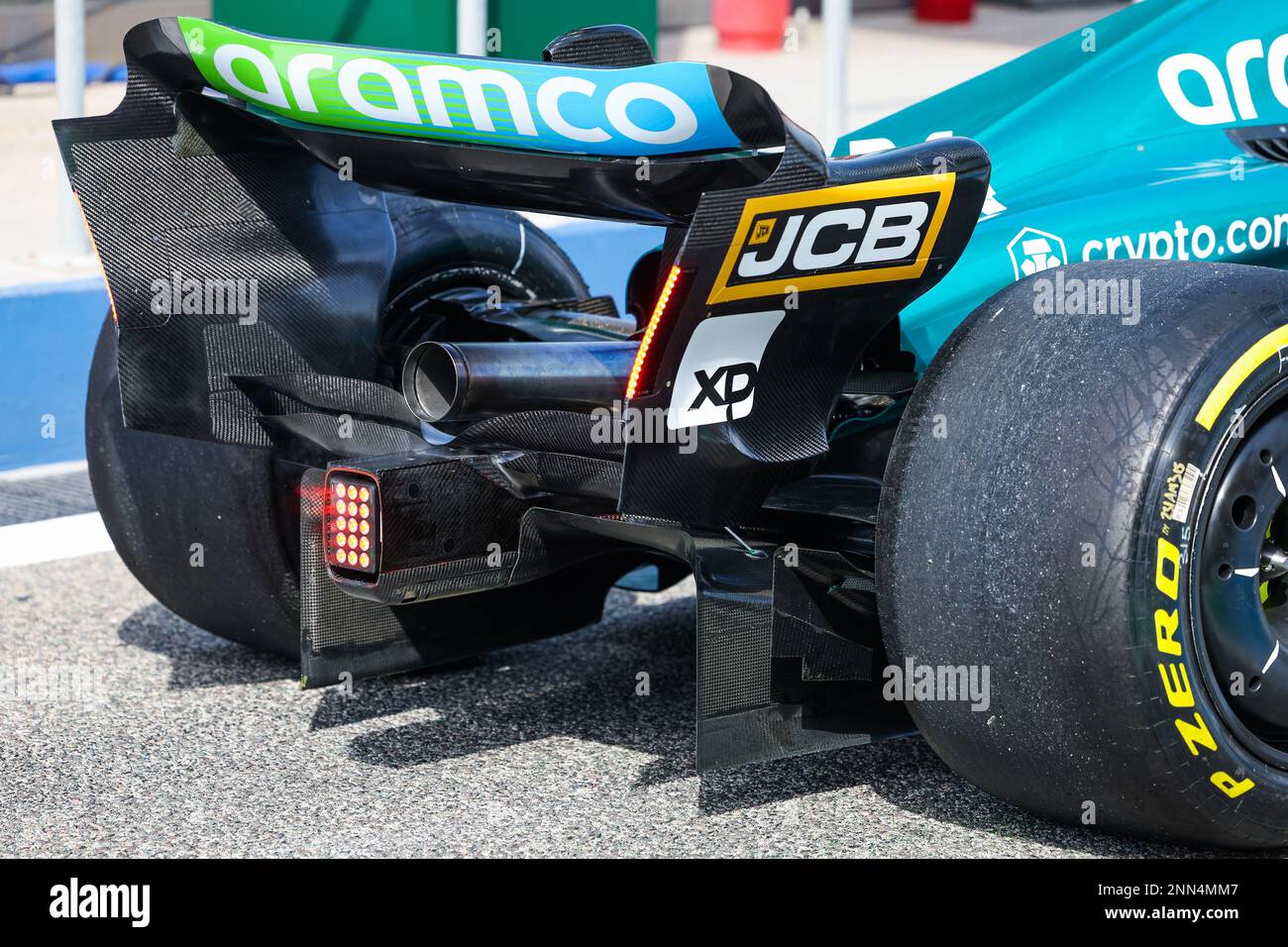 Aston Martin F1 Team AMR23, mechanical detail of the rear wing during ...