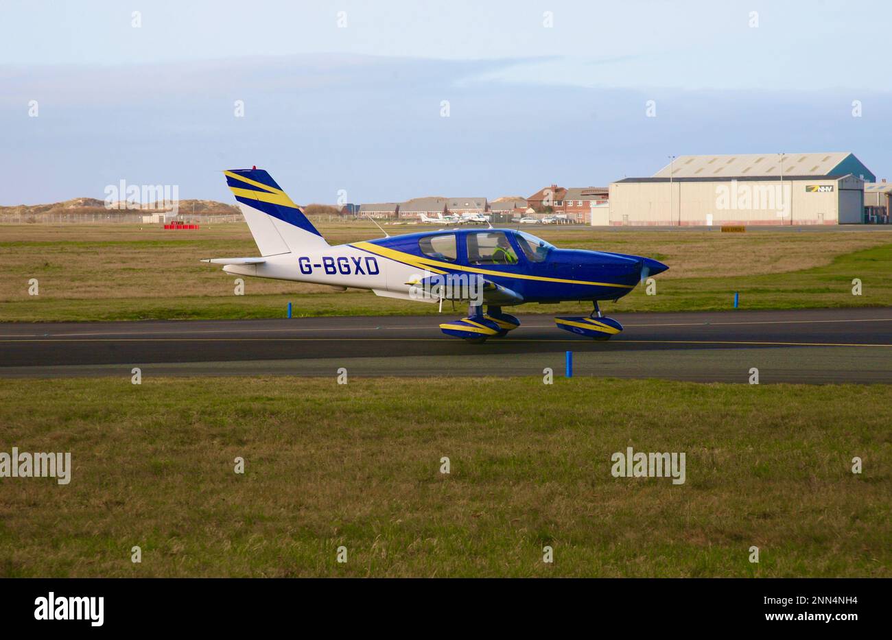 A Socata TB-10 Tobago aircraft at Blackpool Airport, Blackpool ...