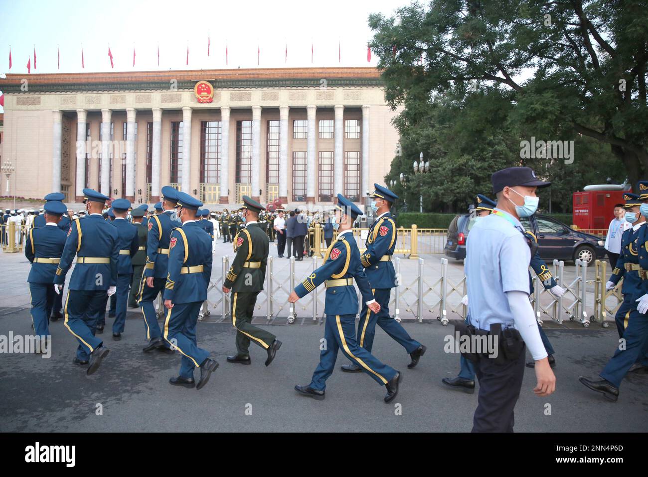 Chinese People's Liberation Army attend a ceremony to commemorate the ...