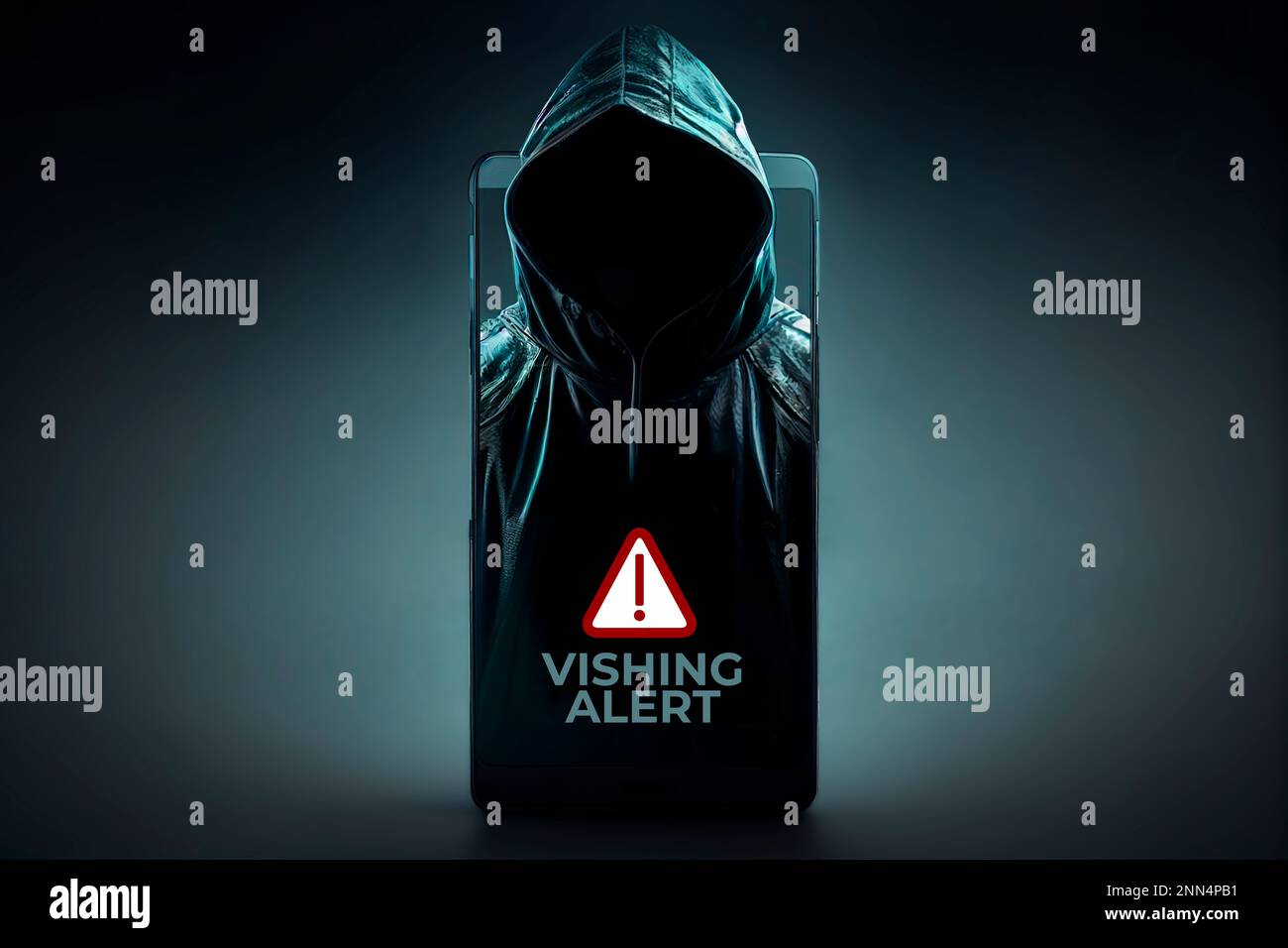 A smart phone, with a hooded man popping out of the screen. Concept of ... A smart phone, with a hooded man popping out of the screen. Concept of ...