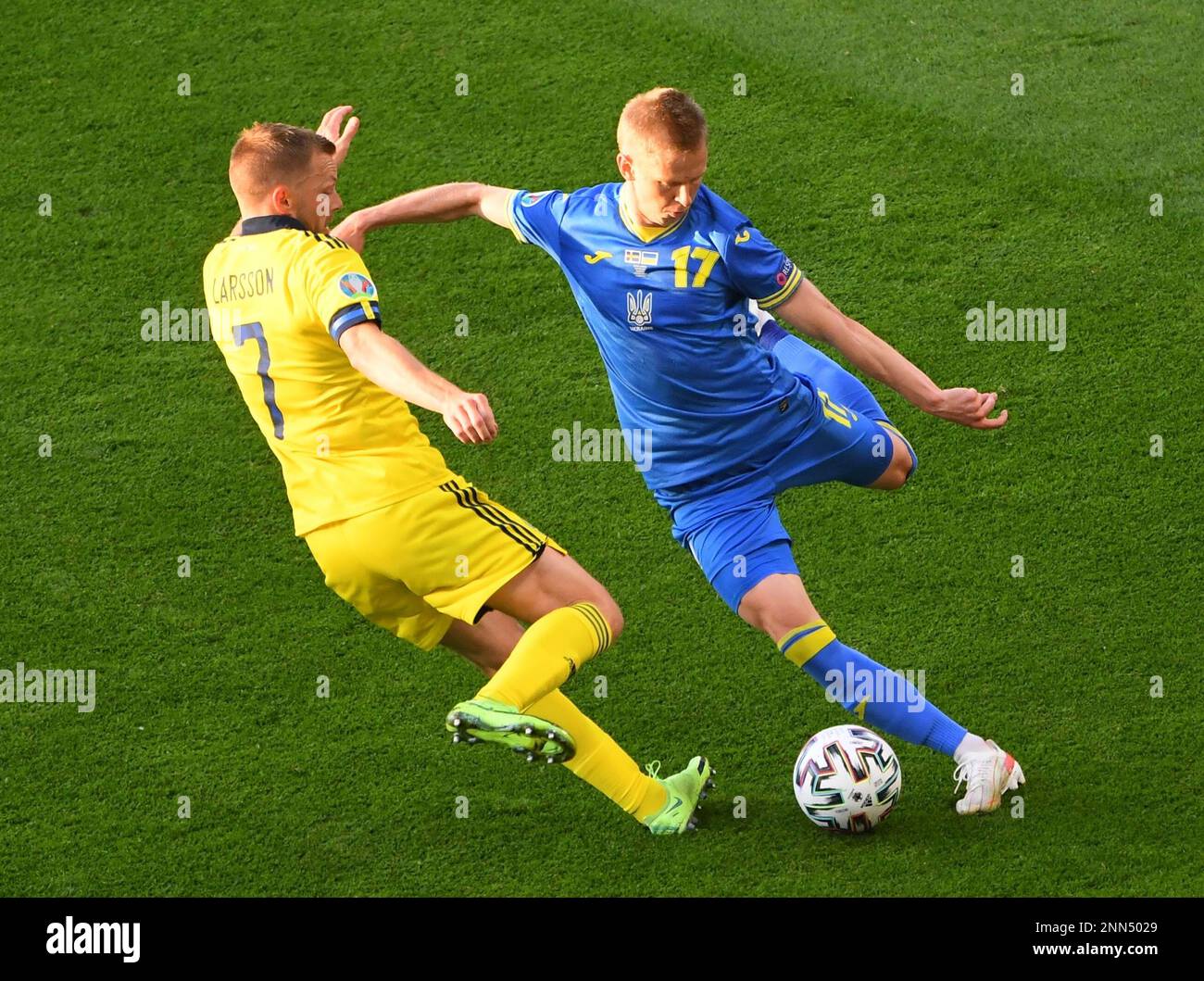 Ukraines Oleksandr Zinchenko Right And Swedens Sebastian Larsson