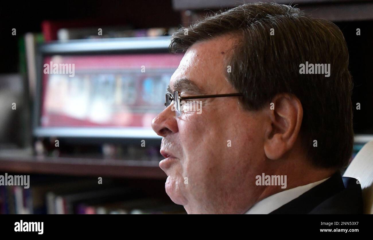 Outgoing Illinois State University President Larry Dietz talked about ...
