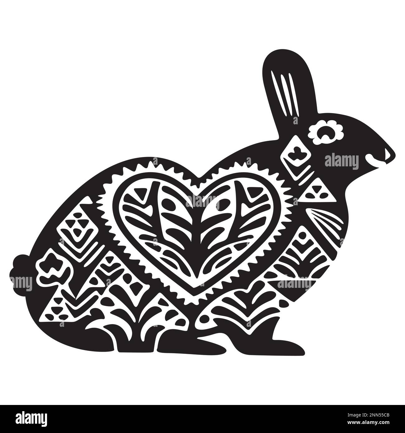 Cute easter bunny cartoon clipart. Vector rabbit motif Stock Vector ...