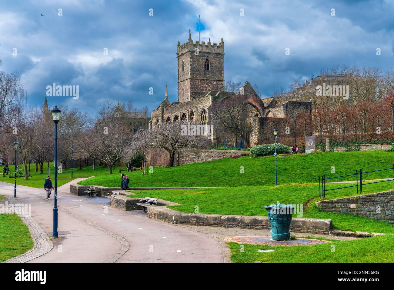 St. Peter's Church at Castle Park, Bristol, England, United Kingdom ...