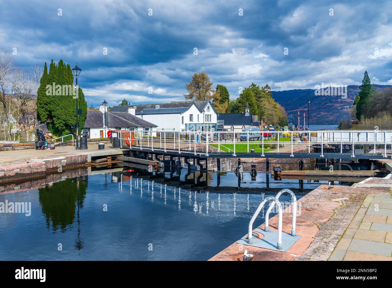 Caledonian Canal, Fort Augustus, Scotland Stock Photo - Alamy