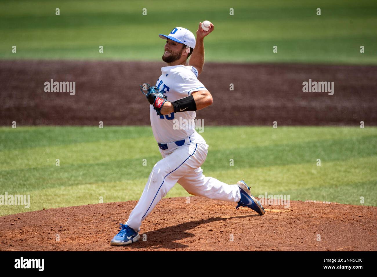 Duke Blue Devils pitcher Richard Brereton (49) delivers a pitch to the ...