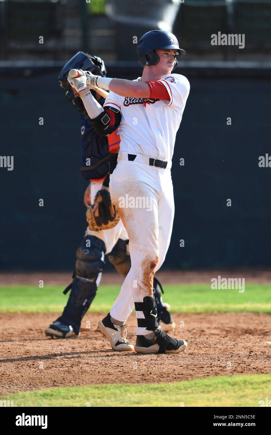 Ryan Wetzel (24) (Baker) of the Bristol State Liners during a game ...