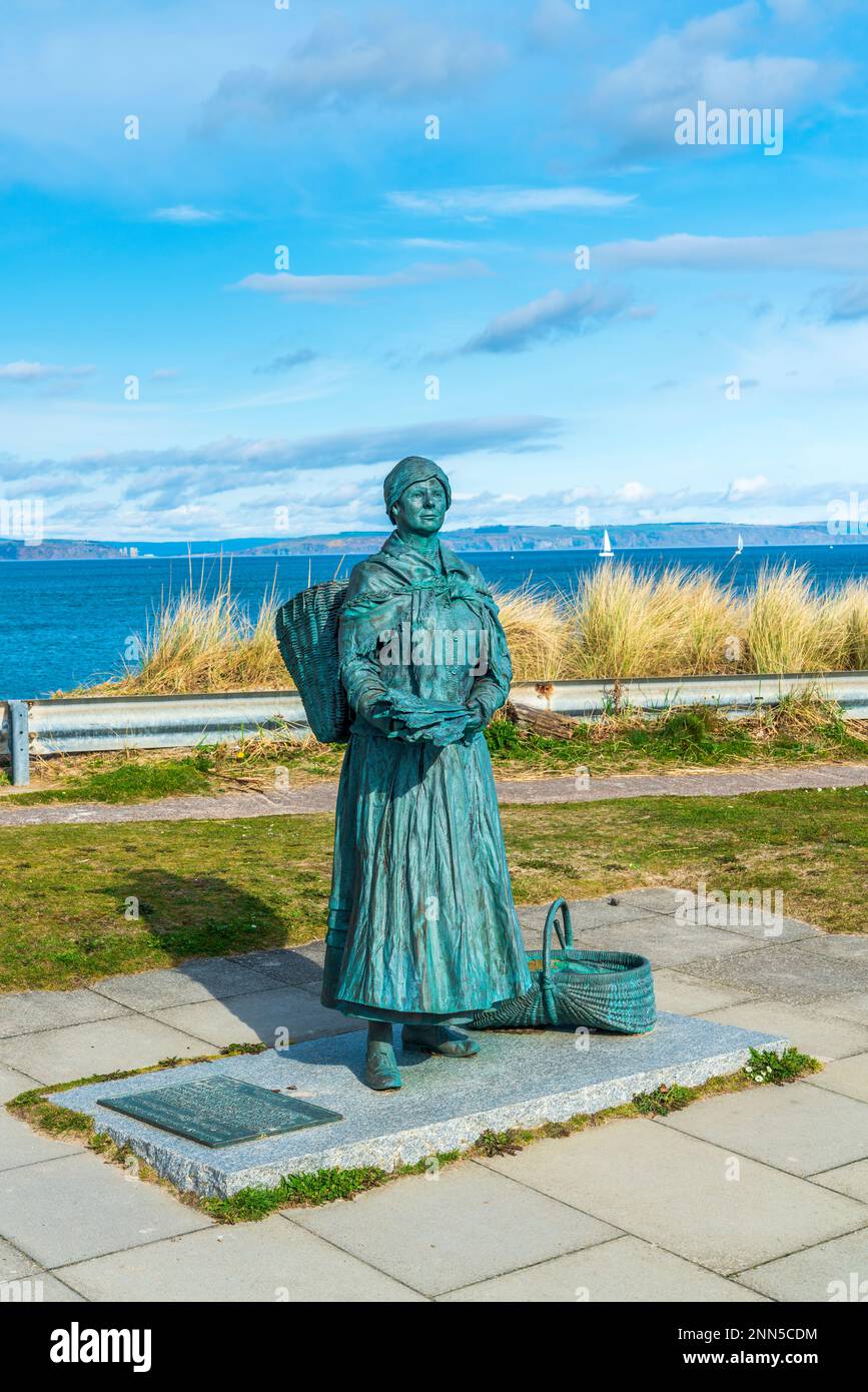 Fisher Wife Bronze Statue at Nairn, Scotland. United Kingdom, Europe ...