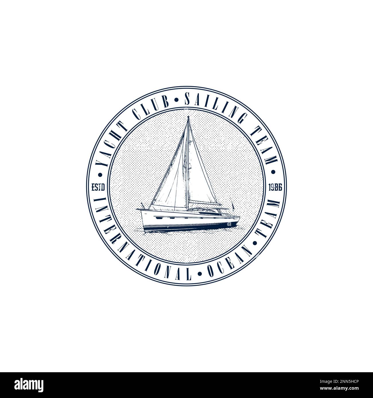 A monogram. Anchor logotype. Logo for yacht club, maritime emblem ...