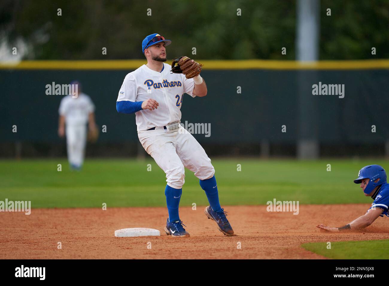 Pitt Panthers shortstop David Yanni (24) waits for a throw during the ...