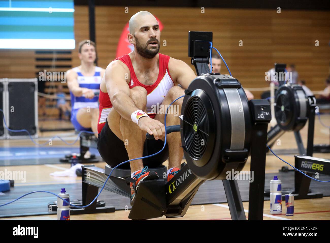 Martin Sinkovic competes during the Croatian Rowing Indoor Championship ...