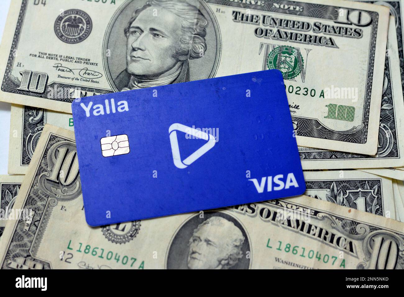 Cairo, Egypt, February 11 2023: Yalla electronic payment wireless and ...