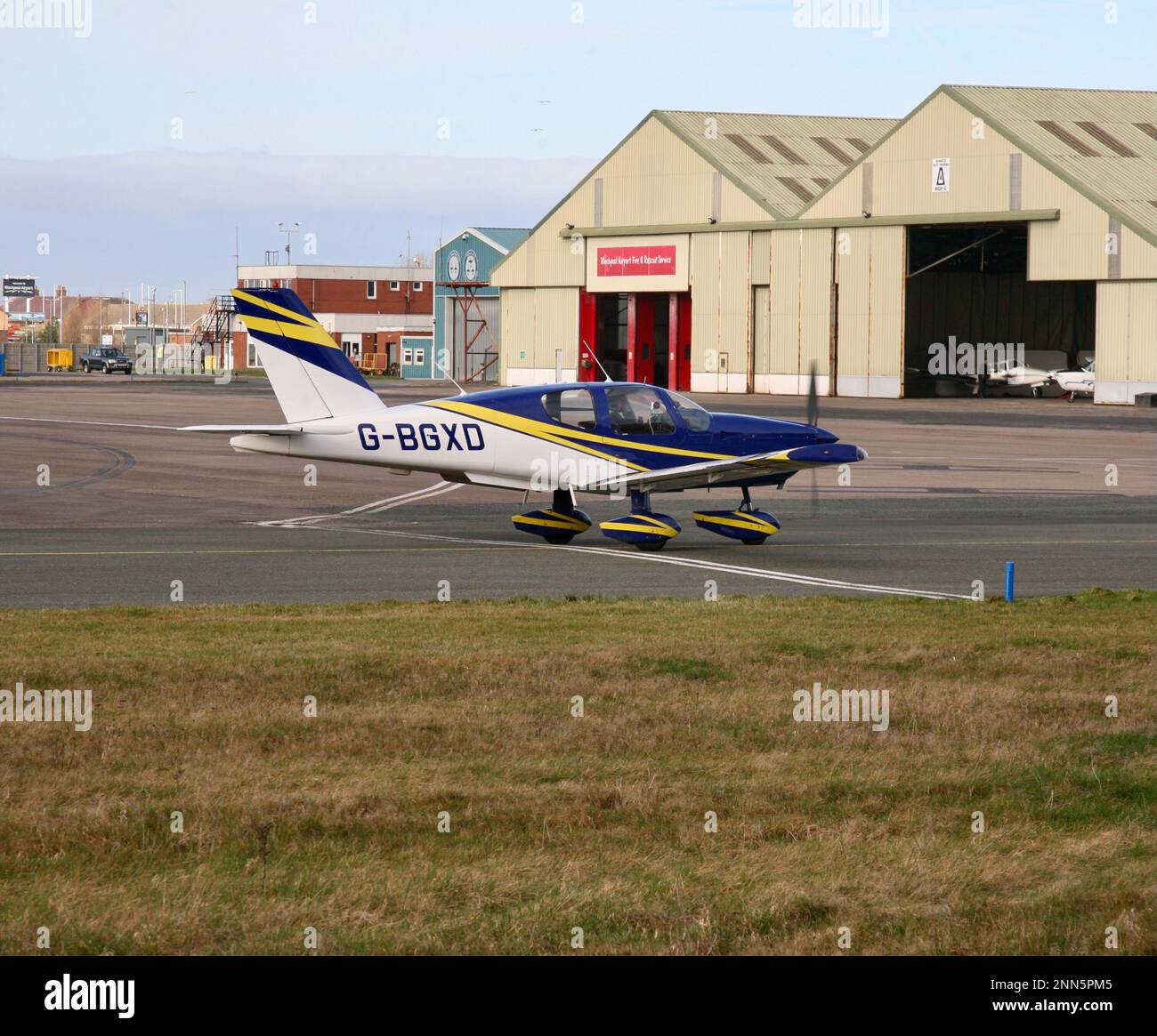 A Socata TB-10 Tobago aircraft at Blackpool Airport, Blackpool ...