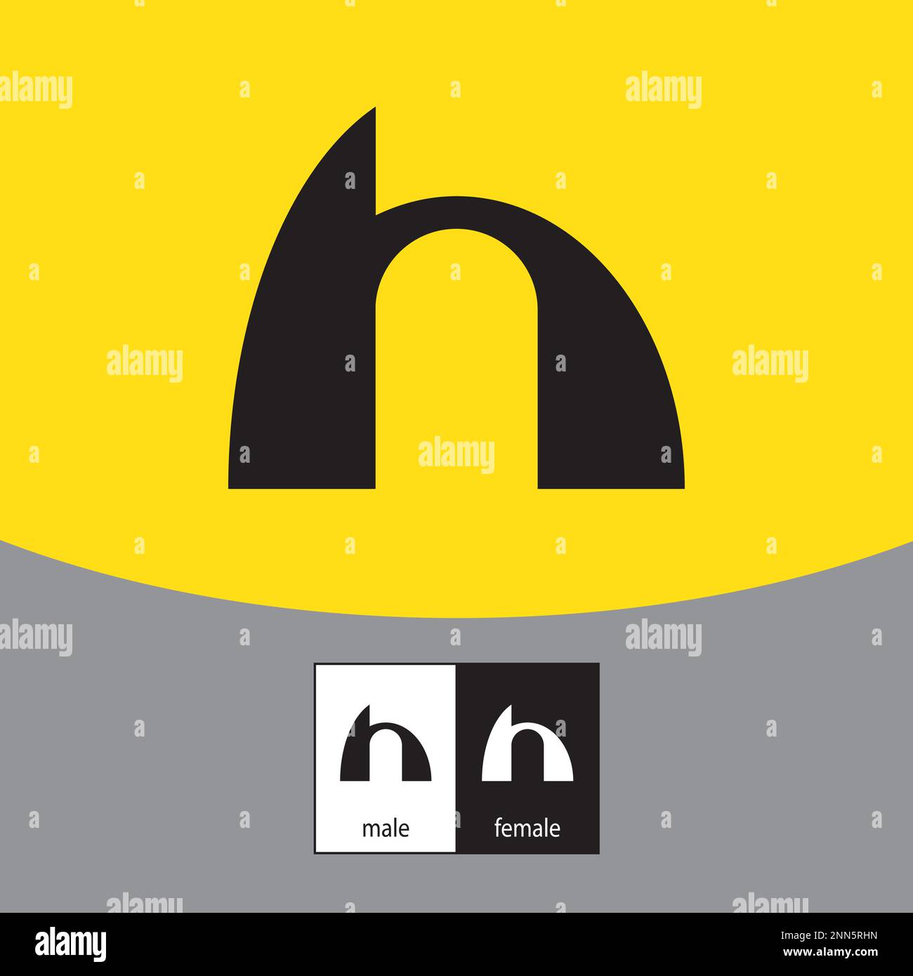 H Letter Logo. Black Color. - Vector Stock Vector Image & Art - Alamy