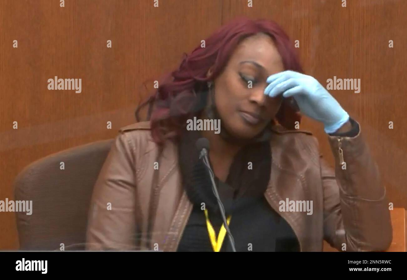 FILE - In this April 13, 2021, file photo, from video, Shawanda Hill ...