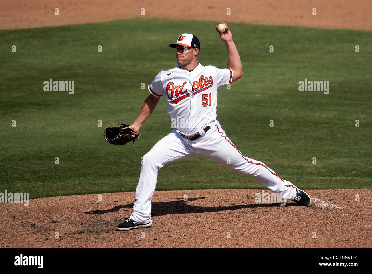 Baltimore Orioles pitcher Paul Fry (51) during a Major League Spring ...