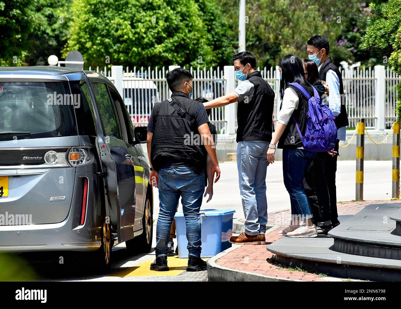 Police Carry Out Seized Items At The Headquarters Of Apple Daily