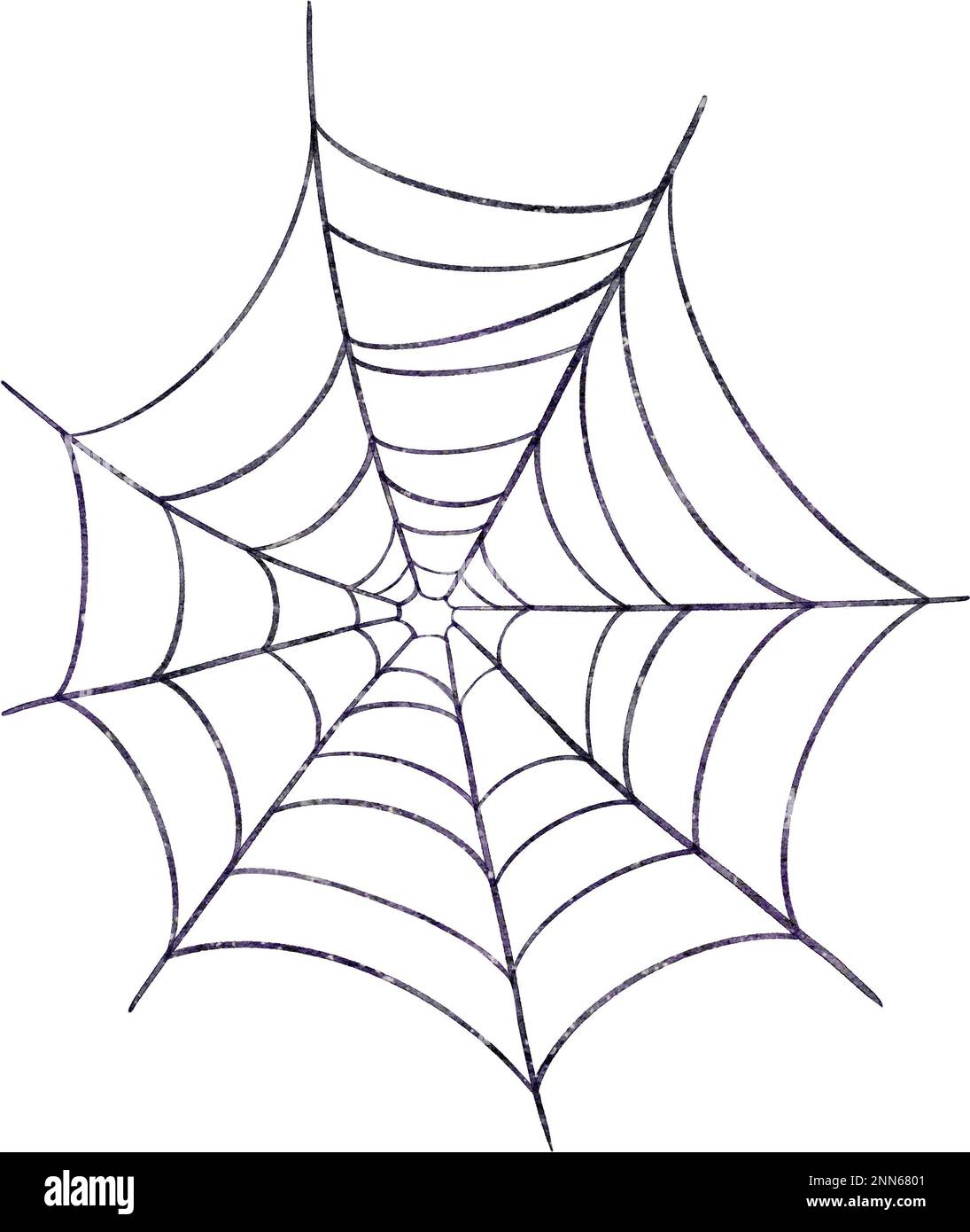 Halloween spider web. Watercolor horror elements. Gothic Illustration ...