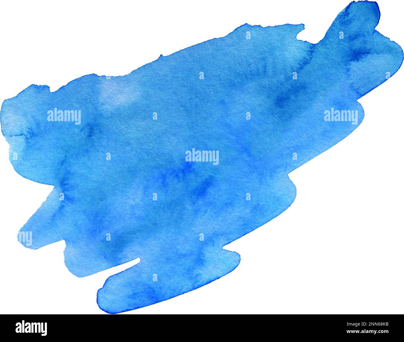 Watercolor Abstract blue splash on white background. Colorful splash on ...