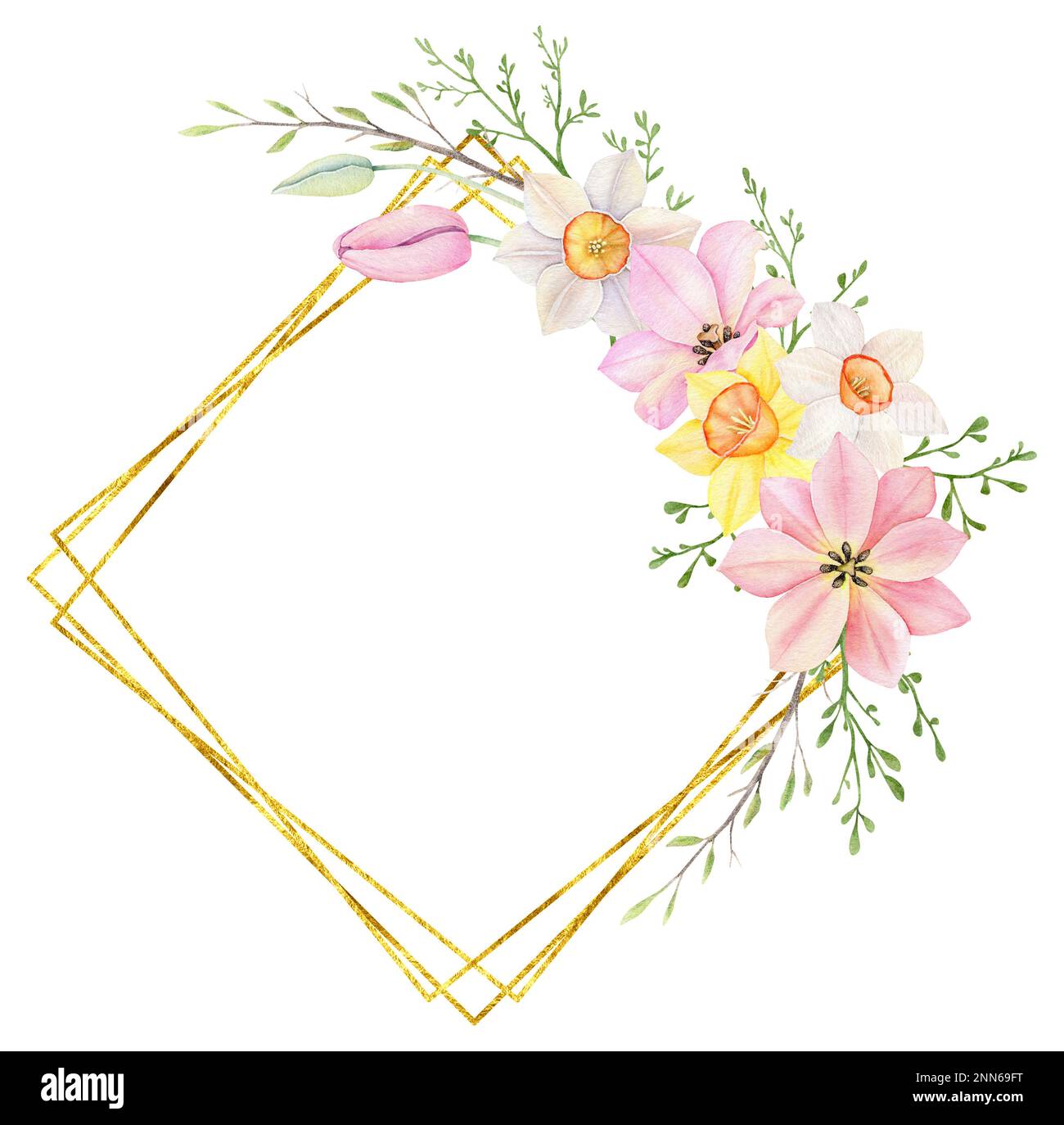 Gold flower frame design hi-res stock photography and images - Alamy