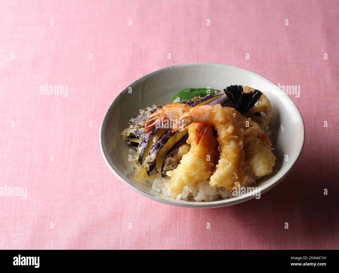 A picture taken on June 1, 2021 shows a dish of Tendon in Tokyo.Tendon ...