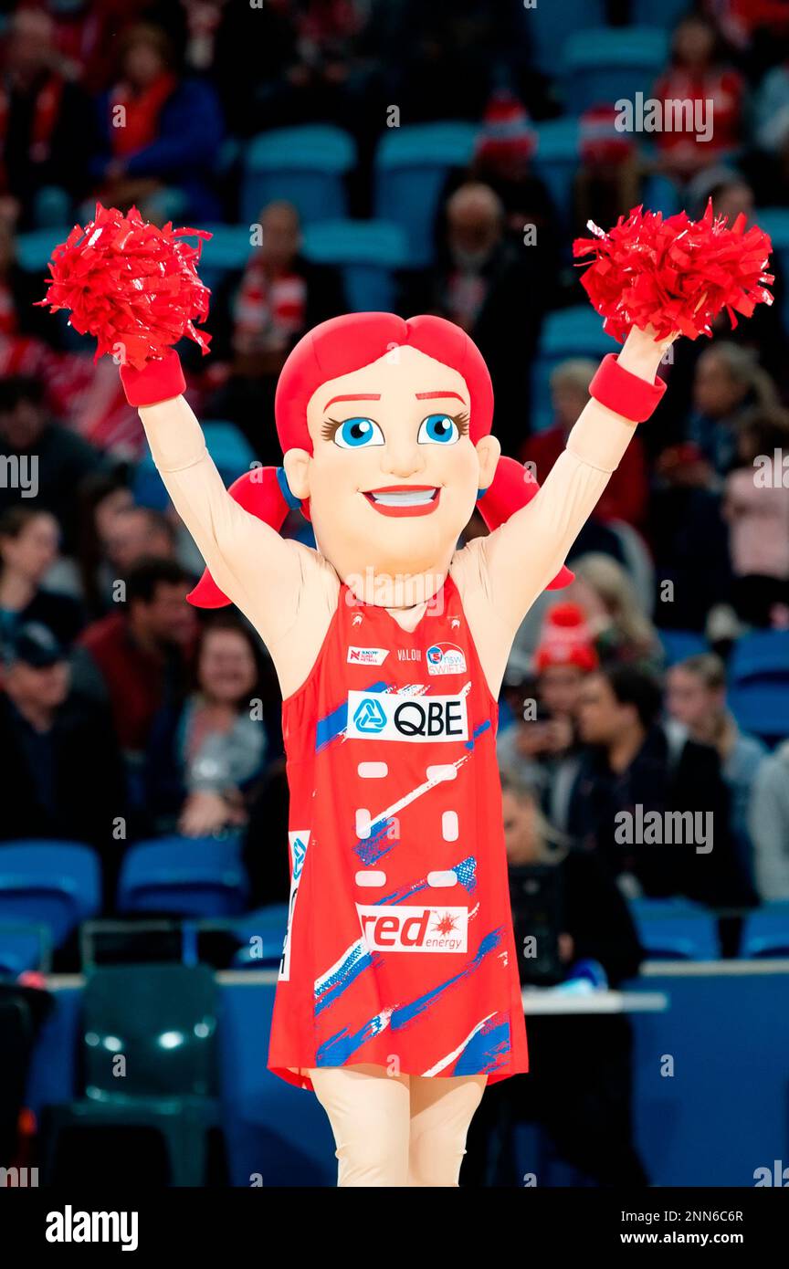 SYDNEY, AUSTRALIA - JUNE 19: NSW Swifts mascot during the Suncorp Super ...