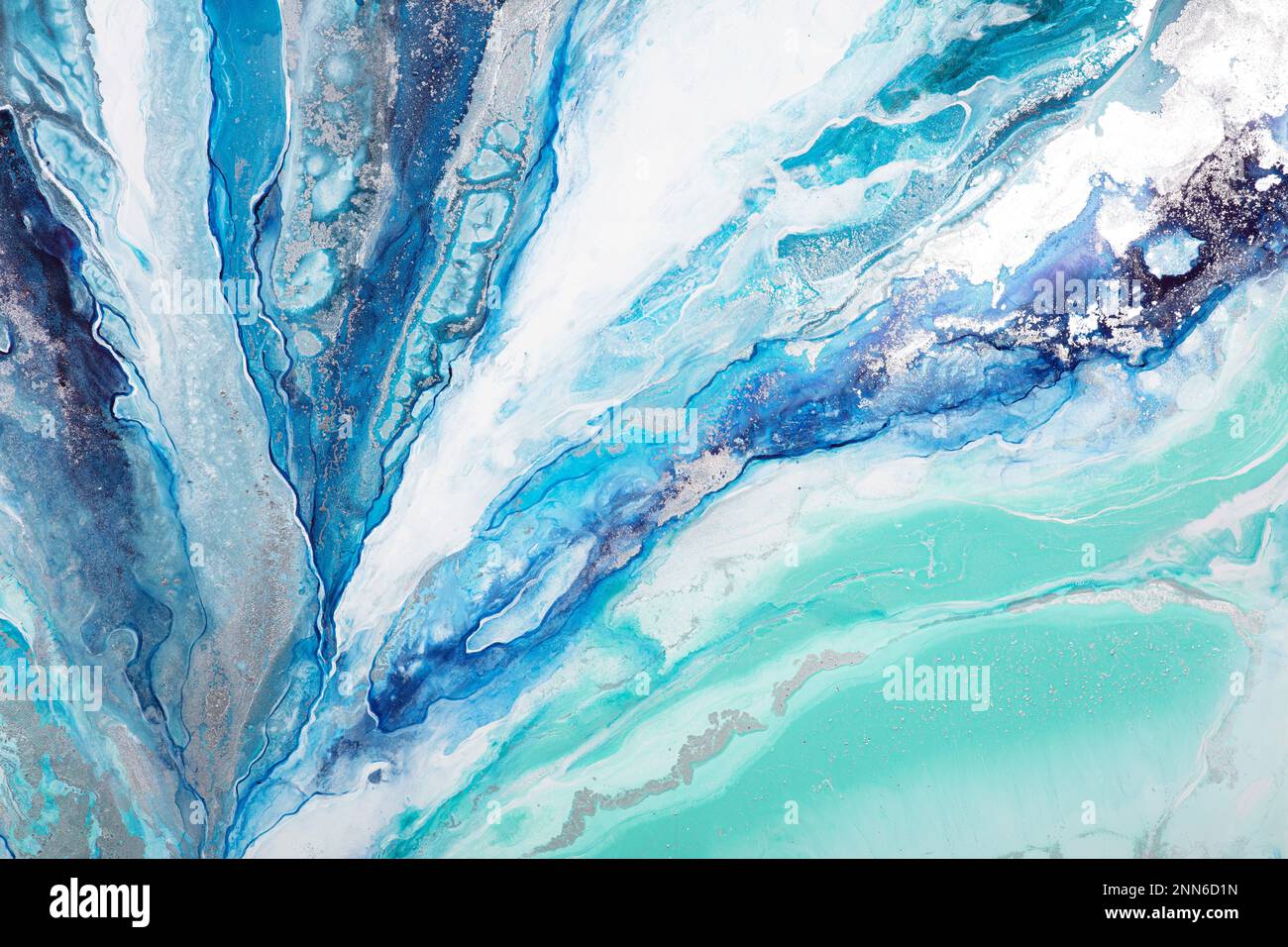 New abstract painting background in a exquisite light blue color ...