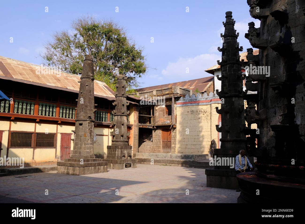 31 January 2023, Yamai Temple complex of the palace in Aundh Gaon ...
