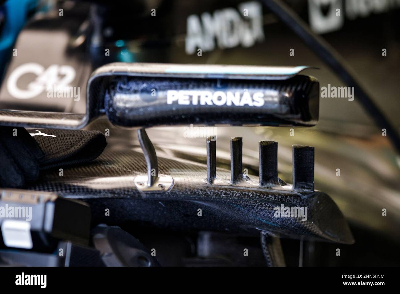 Mercedes AMG F1 Team W14, mechanical detail mirrors aerodynamism during ...