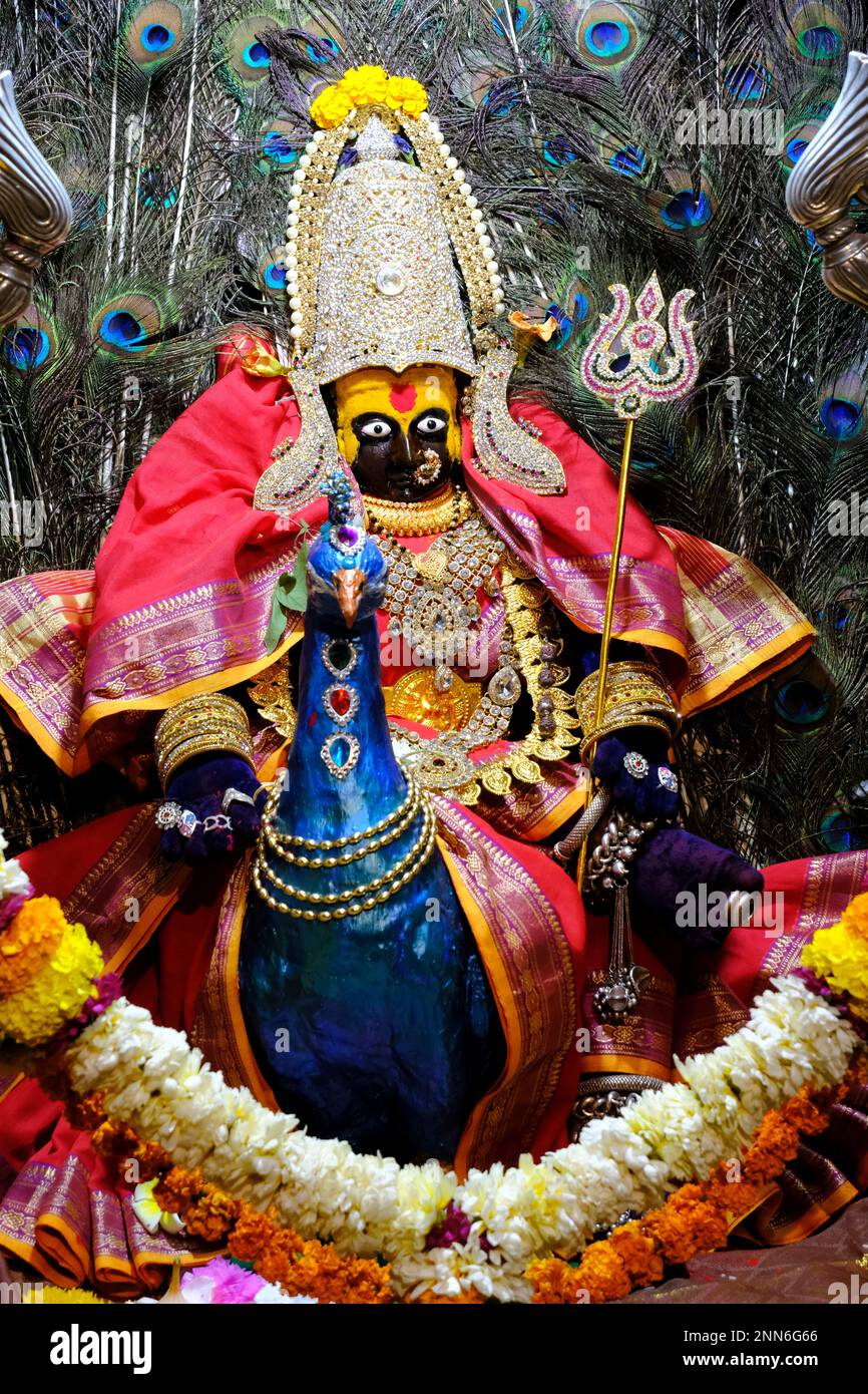 31 January 2023, Yamai Temple complex of the palace in Aundh Gaon ...