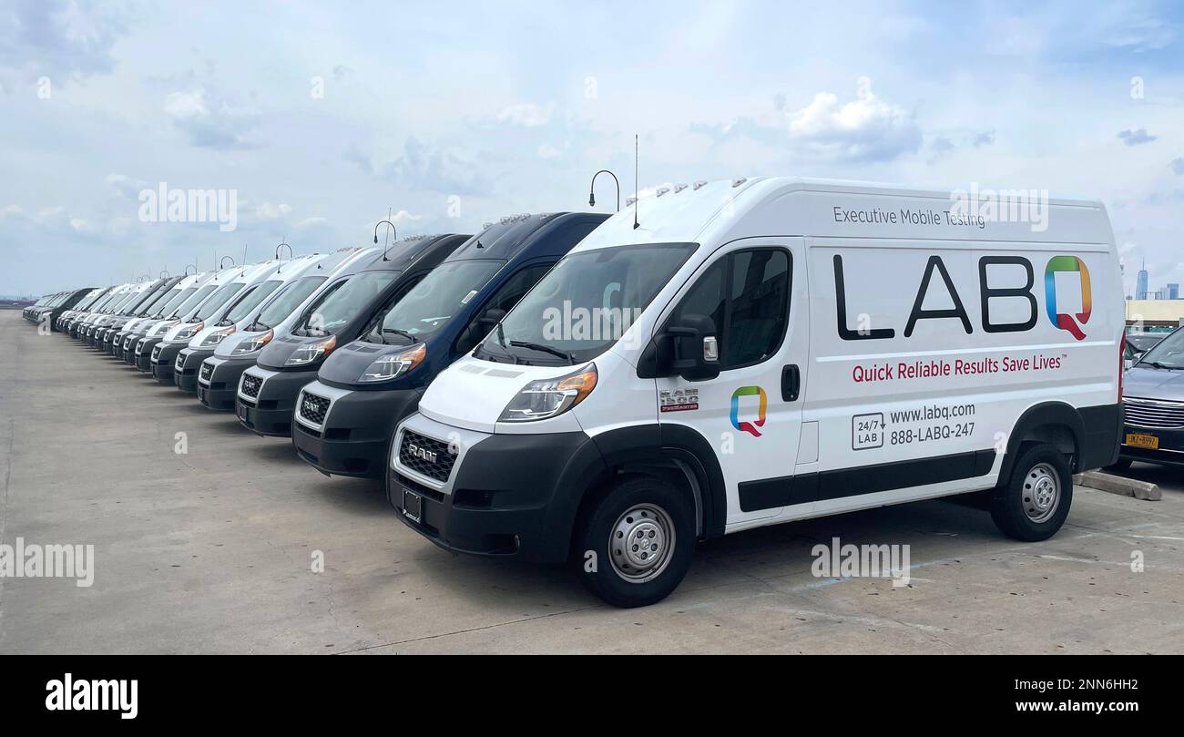 Photo by: STRF/STAR MAX/IPx 2021 6/19/21 A line of Mobile Testing Units ...