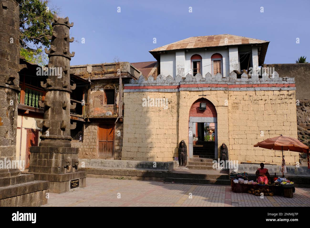 31 January 2023, Yamai Temple complex of the palace in Aundh Gaon ...