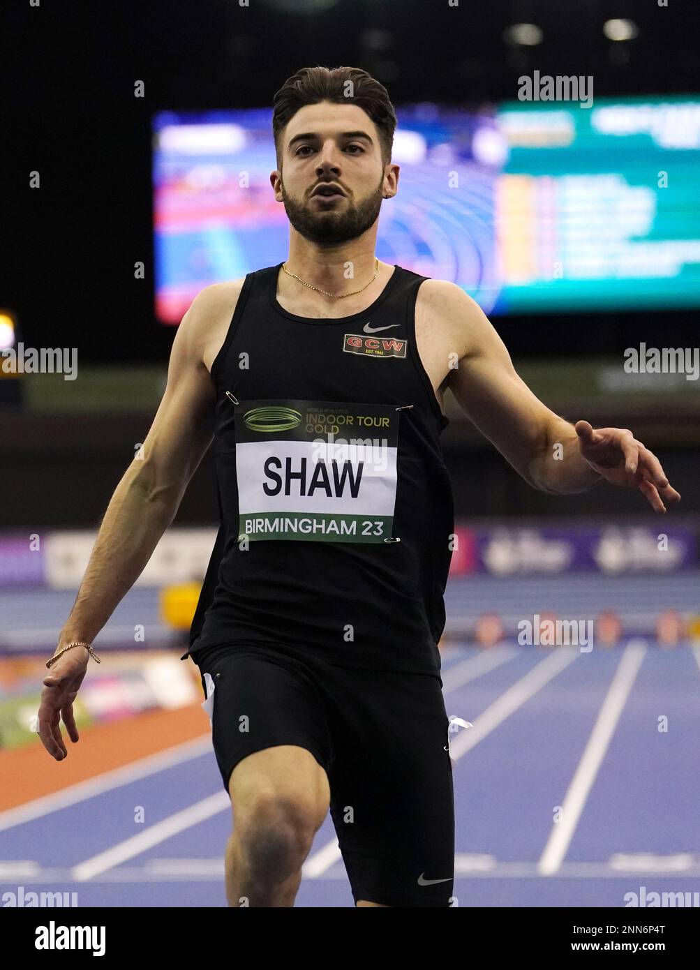 Zac Shaw wins the Men's Para 60m during the Birmingham World Indoor ...