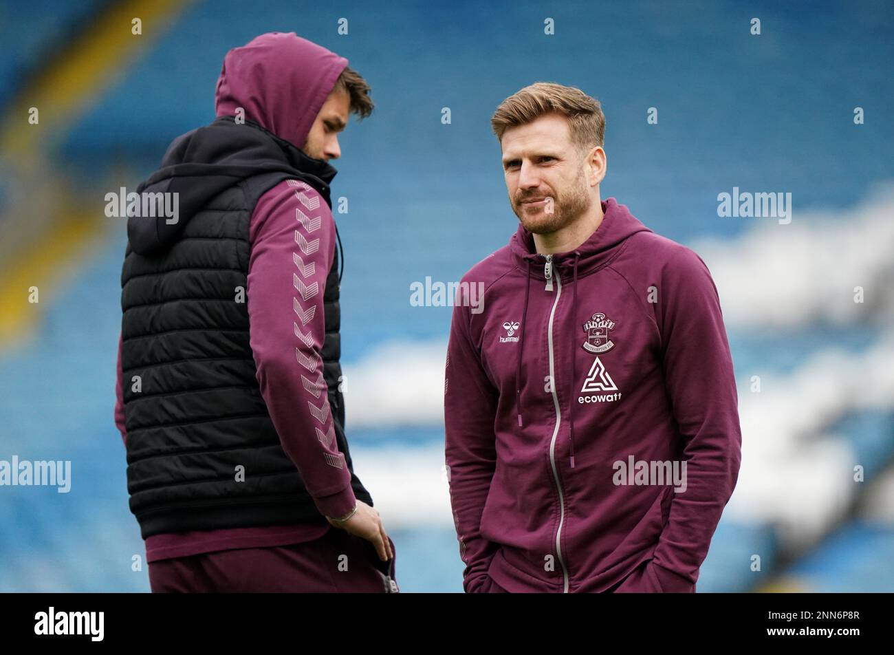 Southampton's Stuart Armstrong (right) on the pitch before the Premier ...