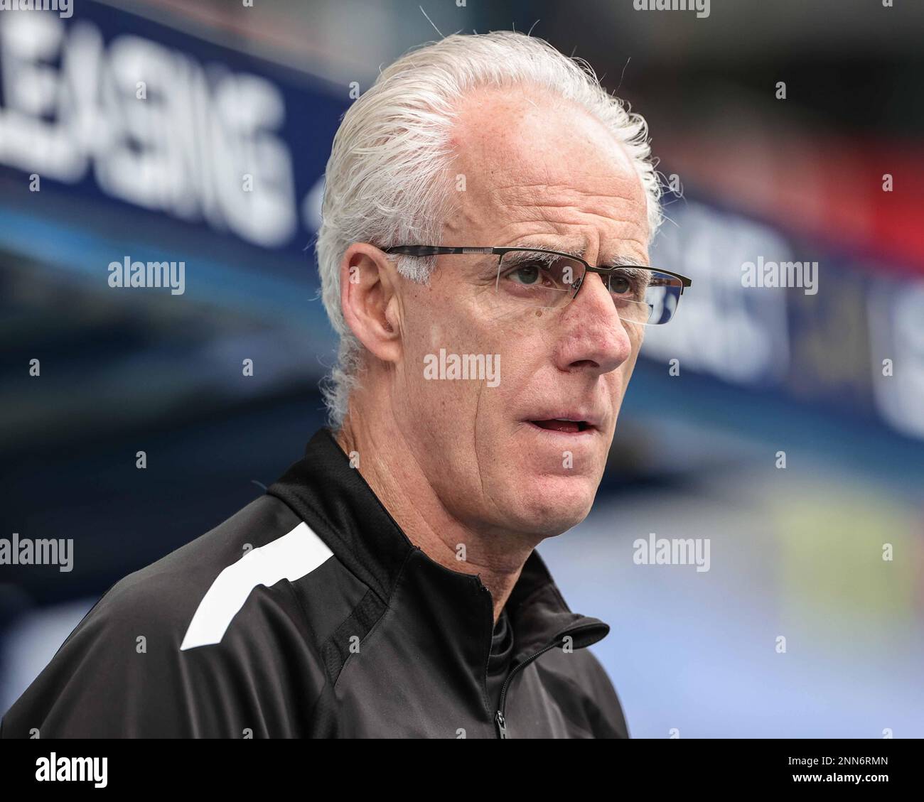 Reading, UK. 25th Feb, 2023. Mick McCarthy manager of Blackpool during ...