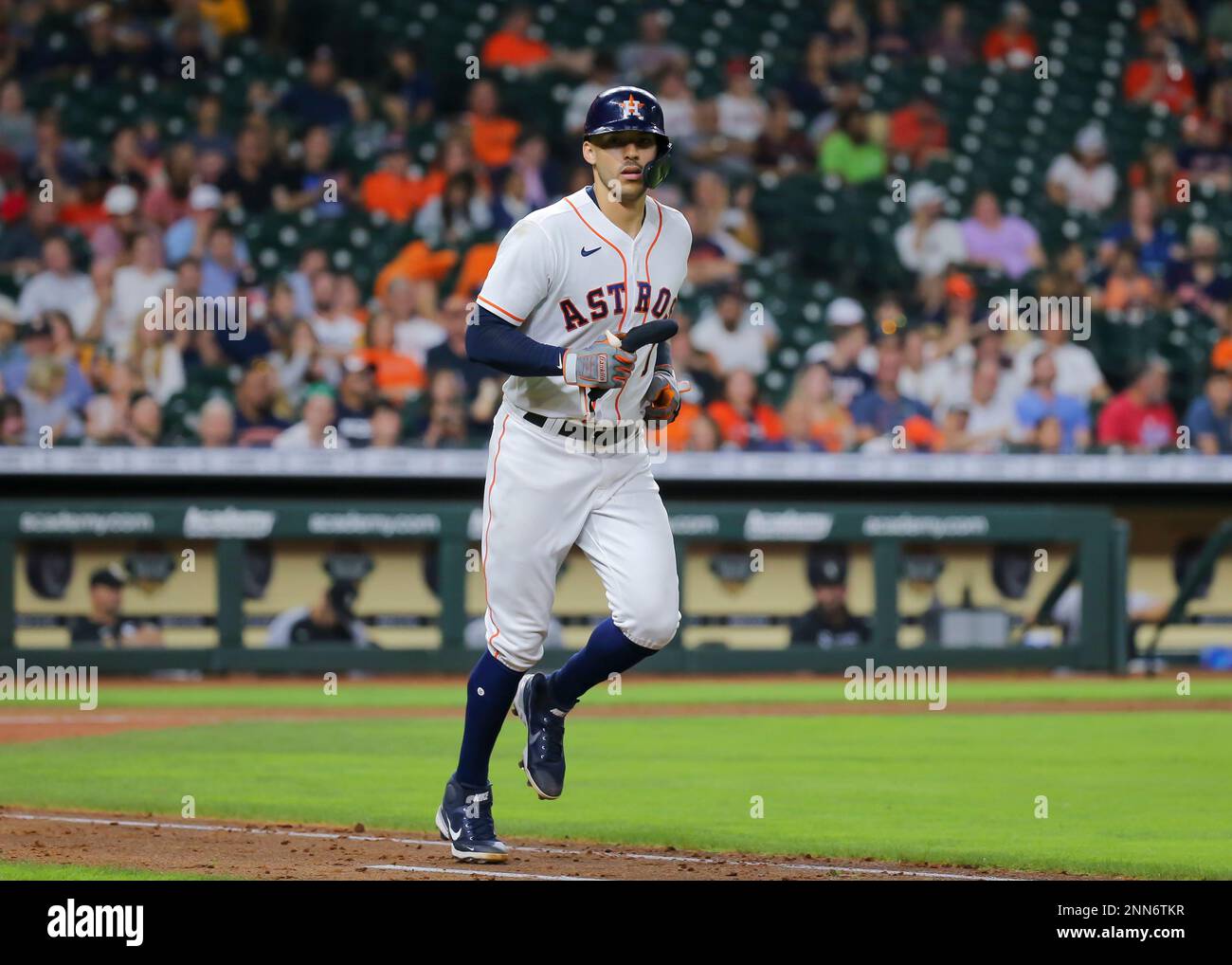 HOUSTON, TX - JUNE 17: Houston Astros shortstop Carlos Correa (1) gets ...