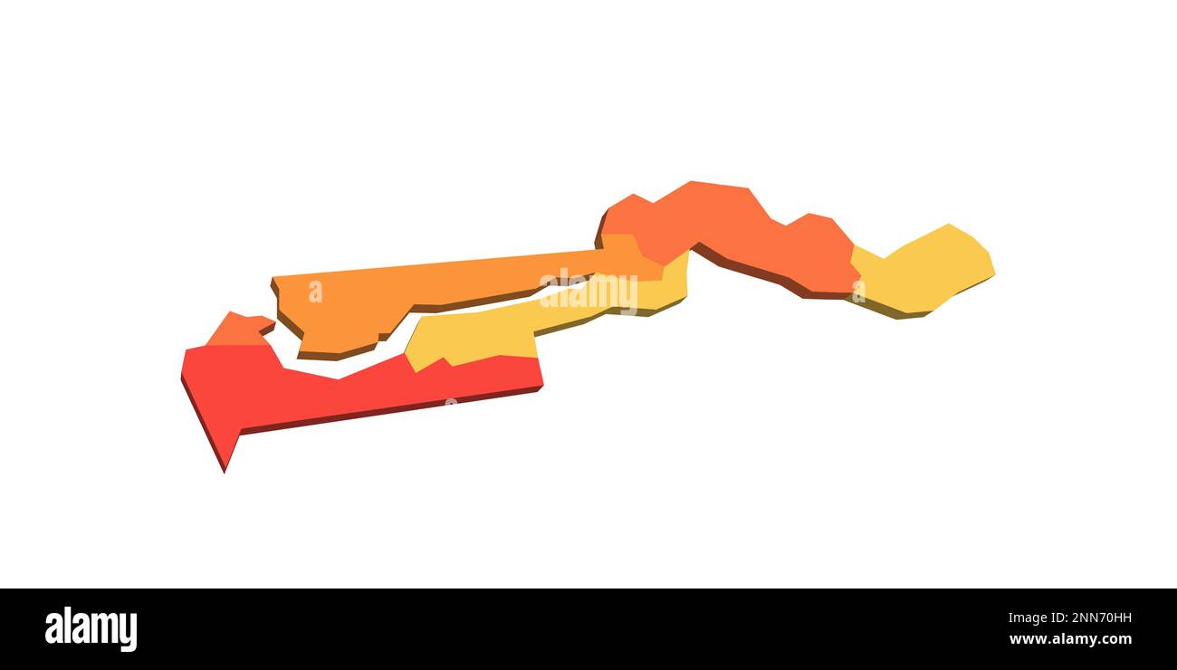 The Gambia political map of administrative divisions - regions and city ...