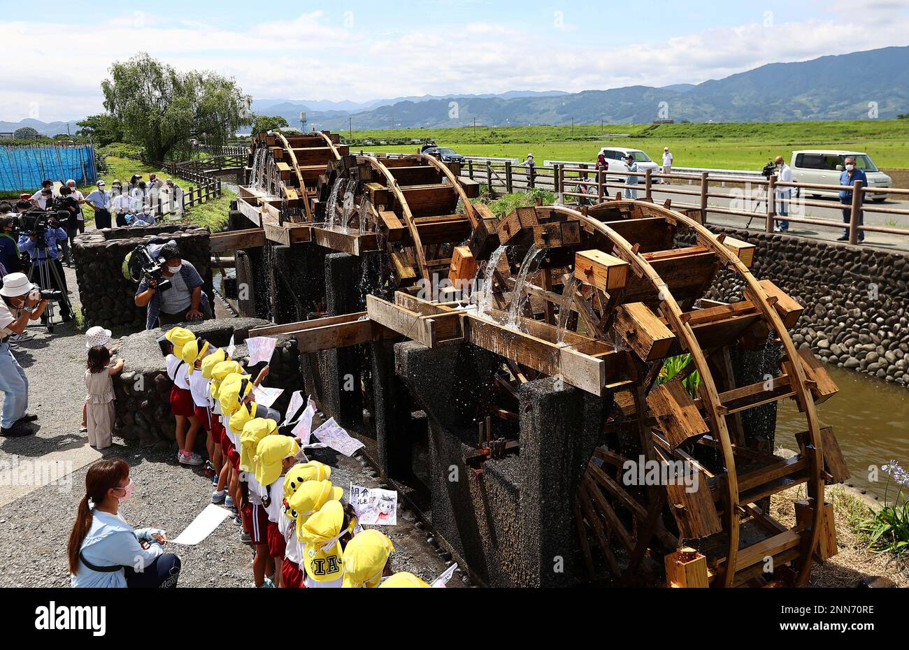 Triple Waterwheel, an agricultural waterwheeel, starts to activate in ...