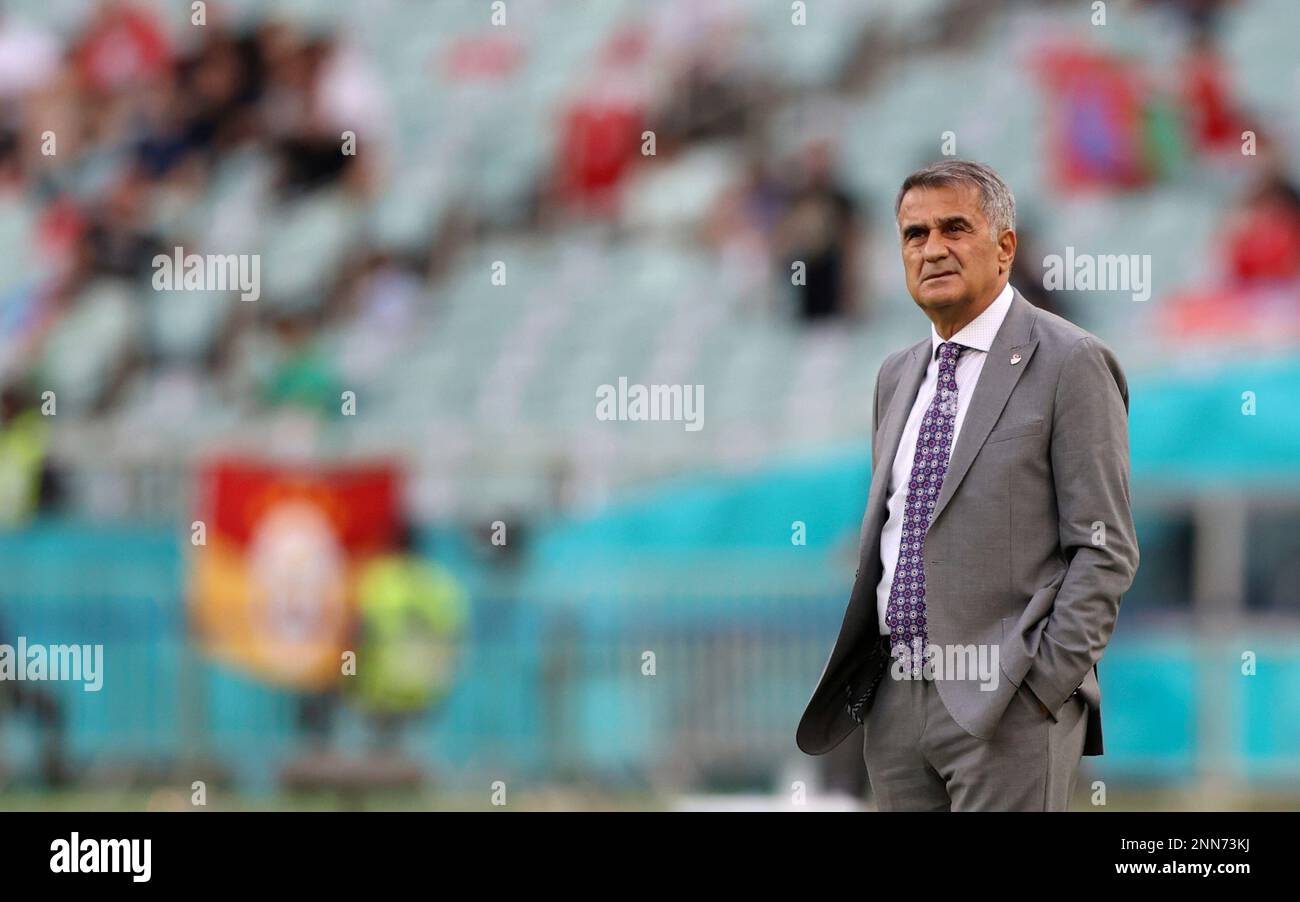 Turkey's manager Senol Gunes prior the start of the Euro 2020 soccer ...