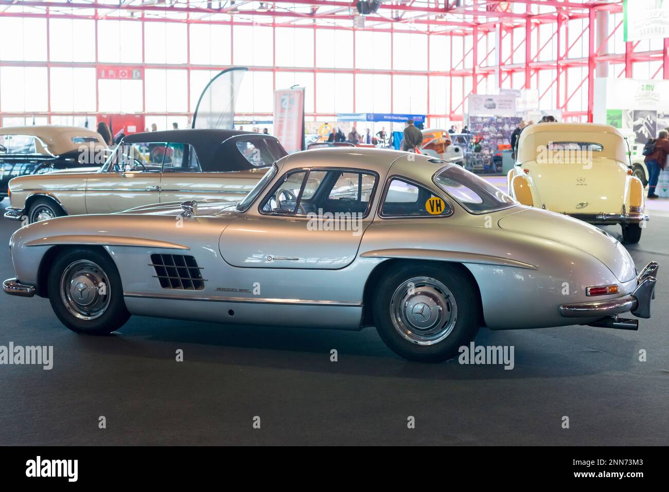 Mercedes Benz sports car at the ClassicMadrid exhibition of classic and ...