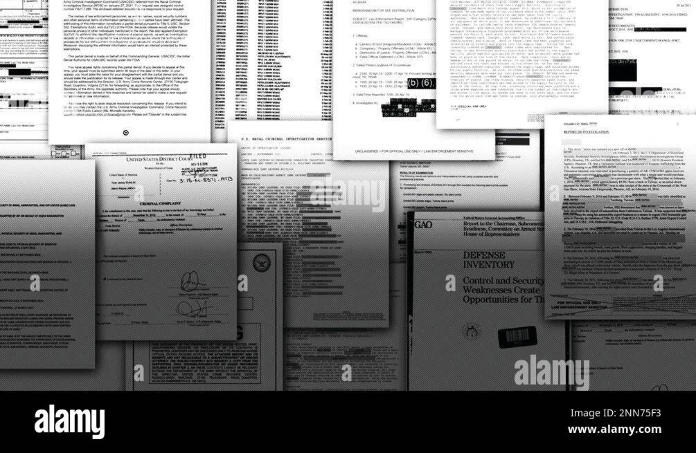 A photo illustration of documents gathered during an AP investigation ...