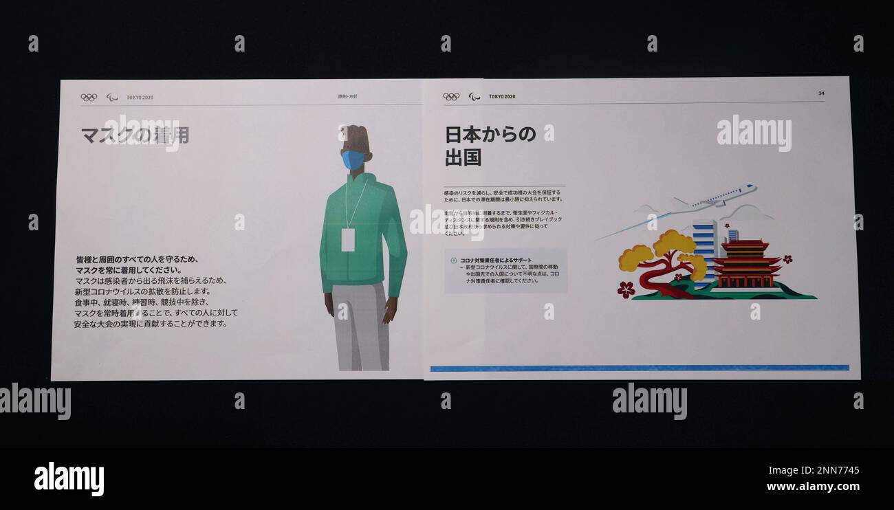 A photo shows Tokyo Olympics "The playbook athletes and officials ...