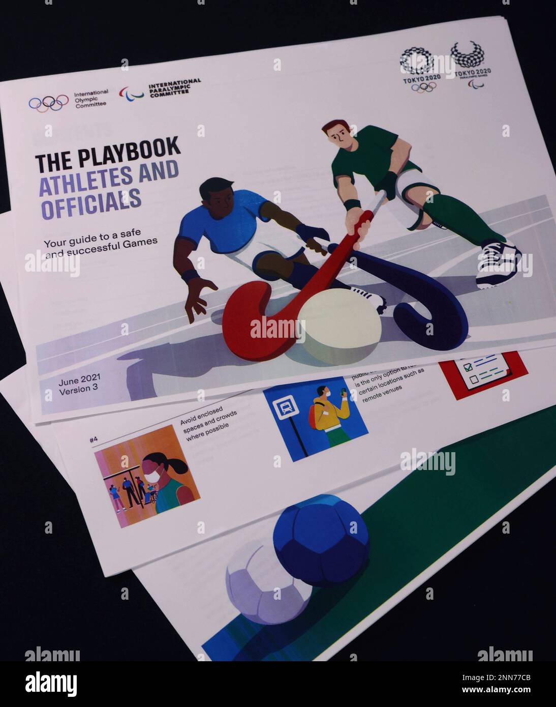 A photo shows Tokyo Olympics "The playbook athletes and officials ...