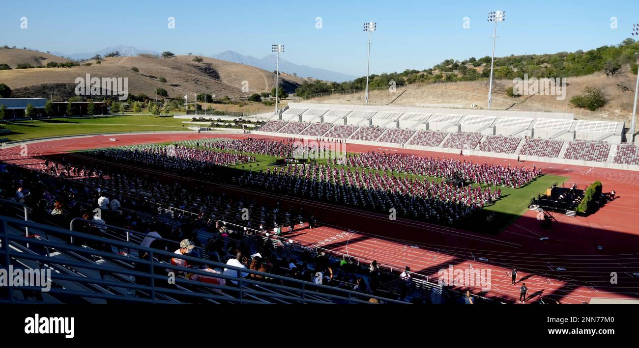 Students line the field during the 2021 Mt. Sac graduation at Hilmer ...