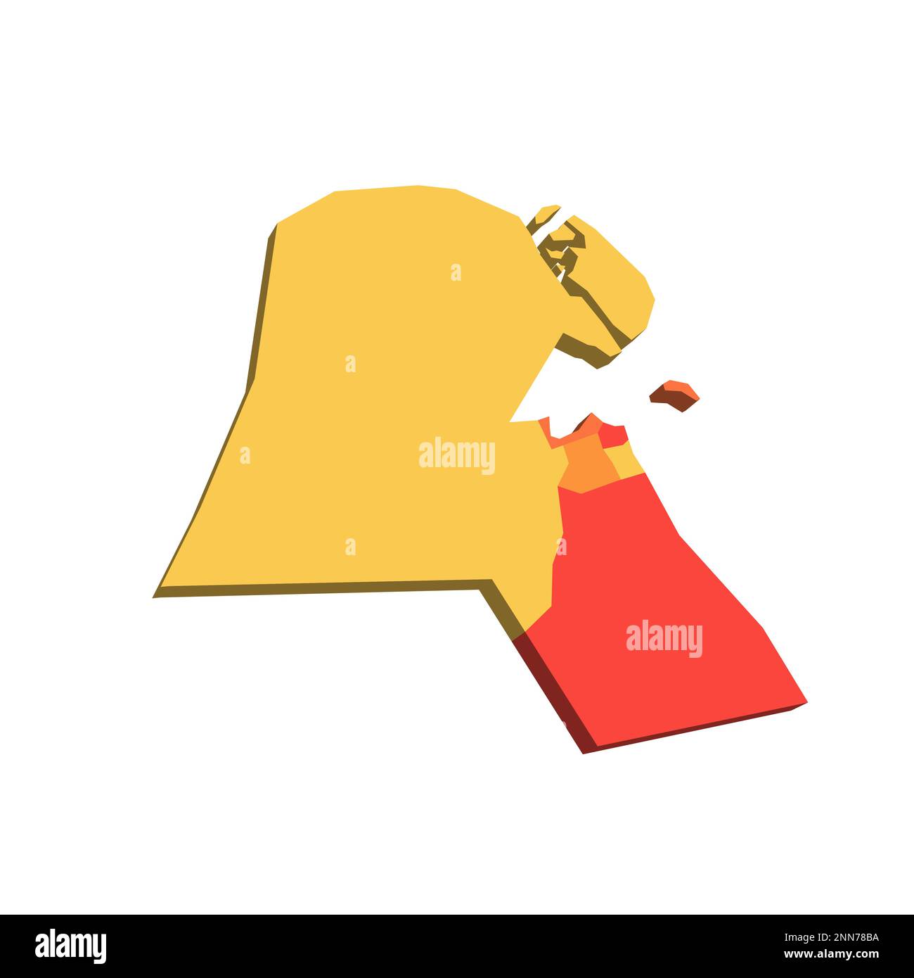 Kuwait political map of administrative divisions - governorates. Map ...