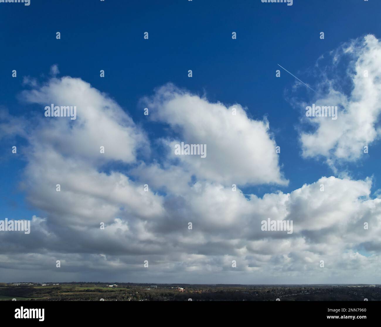 High Angle Footage of Beautiful Dramatic Clouds, Sky and Sunset Scene ...